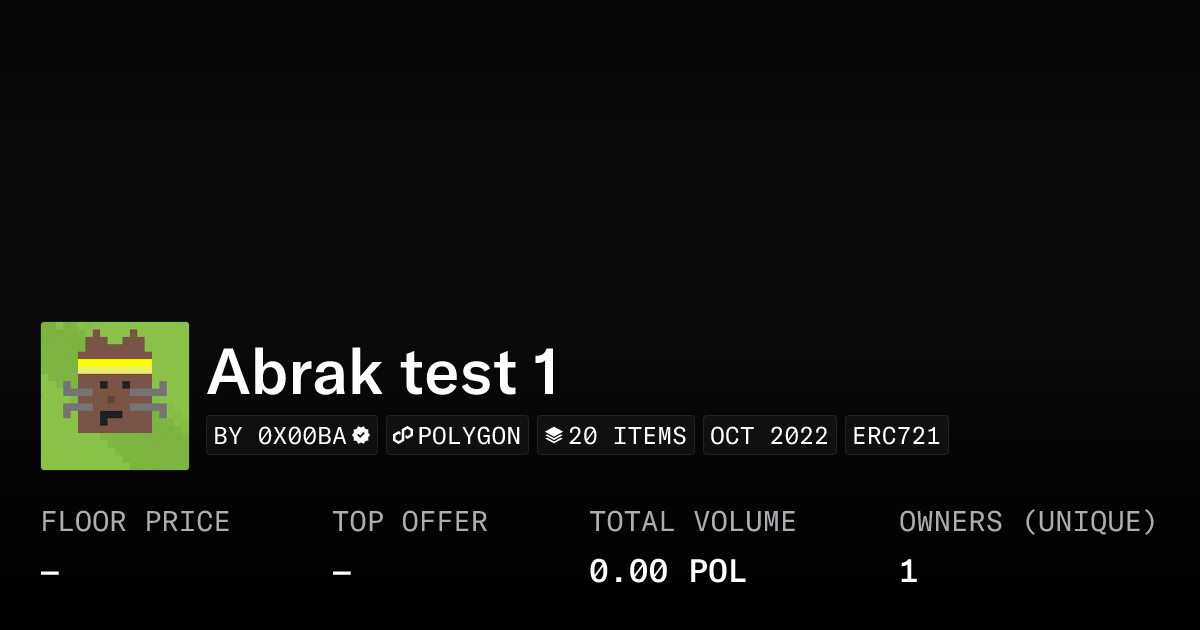 Abrak test 1 - Collection | OpenSea