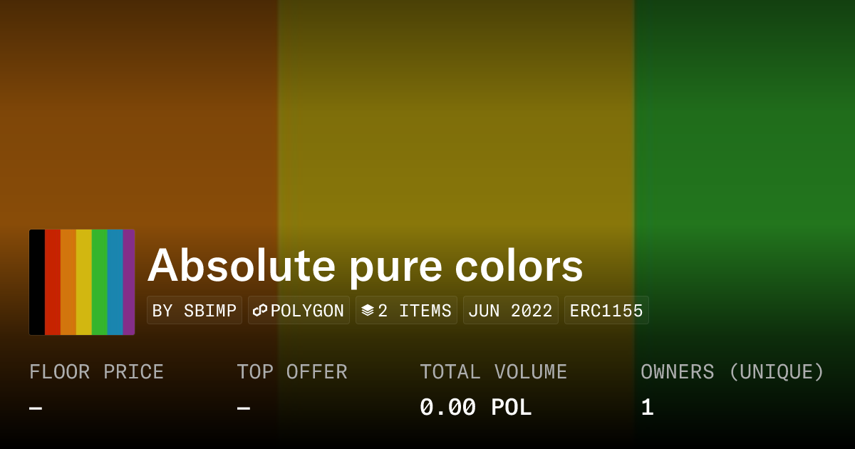Absolute pure colors - Collection | OpenSea