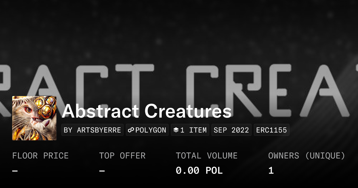 Abstract Creatures - Collection | OpenSea