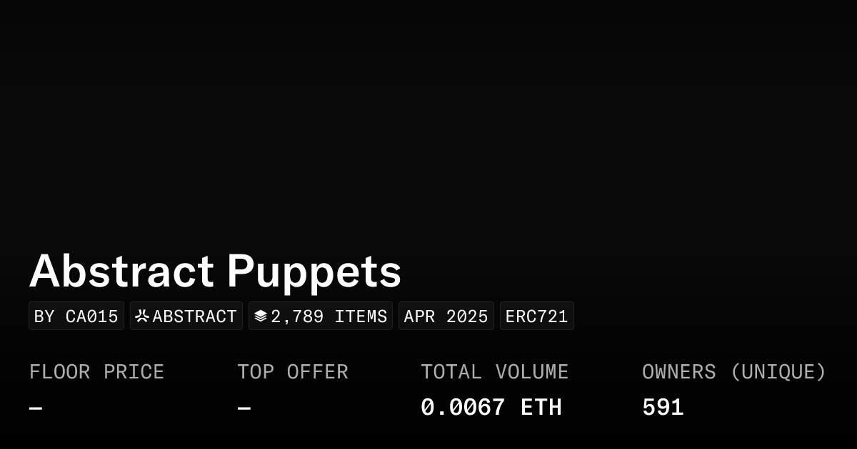 Abstract Puppets - Collection | OpenSea