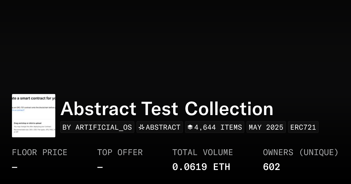 Abstract Test Collection - Collection | OpenSea