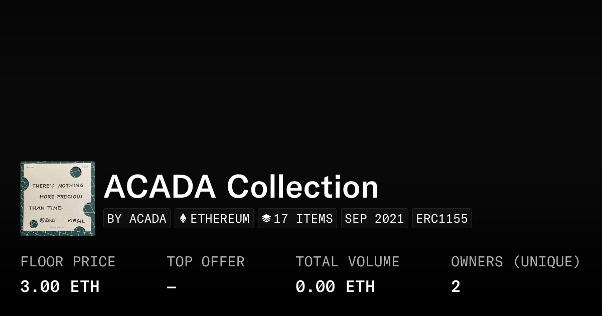 ACADA Collection - Collection | OpenSea