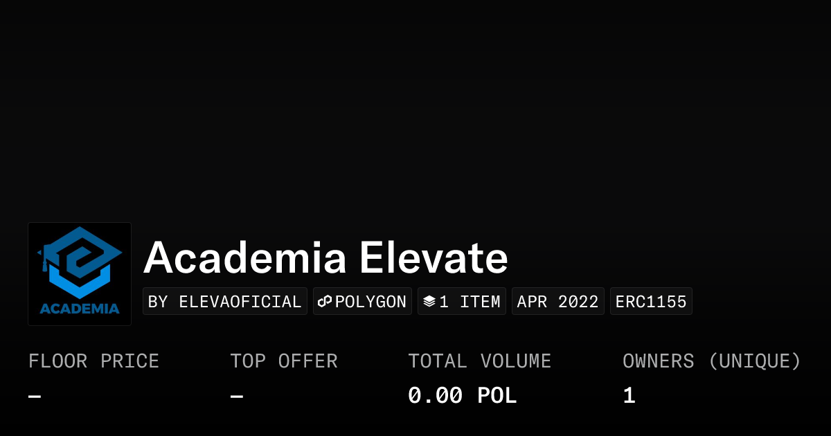 Academia Elevate - Collection | OpenSea