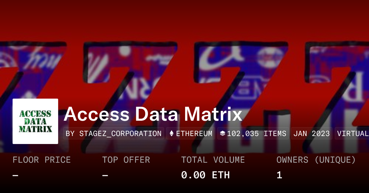 Access Data Matrix - Collection | OpenSea