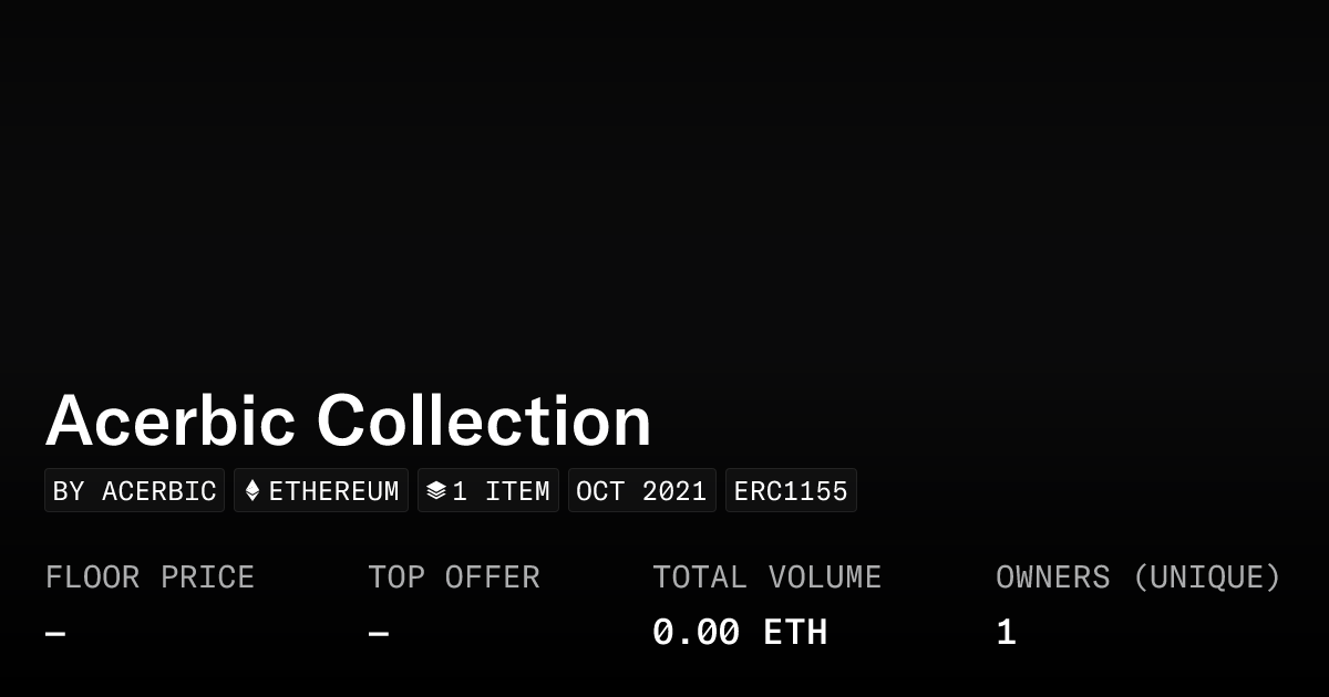 Acerbic Collection - Collection | OpenSea