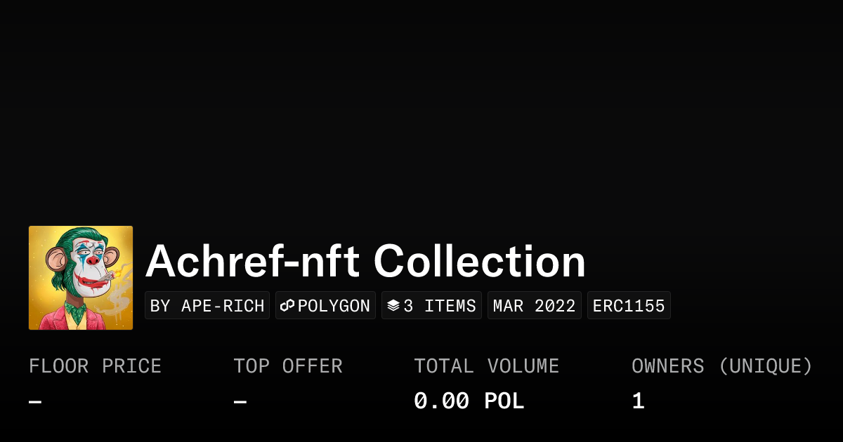 Achref-nft Collection - Collection | OpenSea