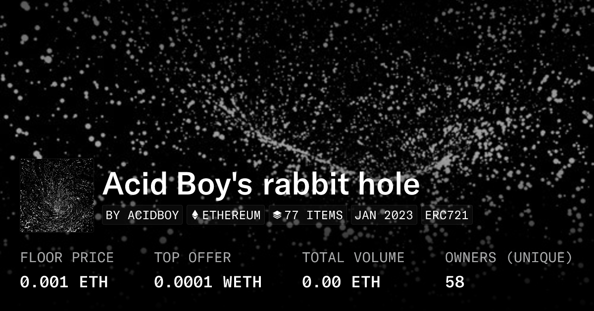 Acid Boy's rabbit hole - Collection | OpenSea