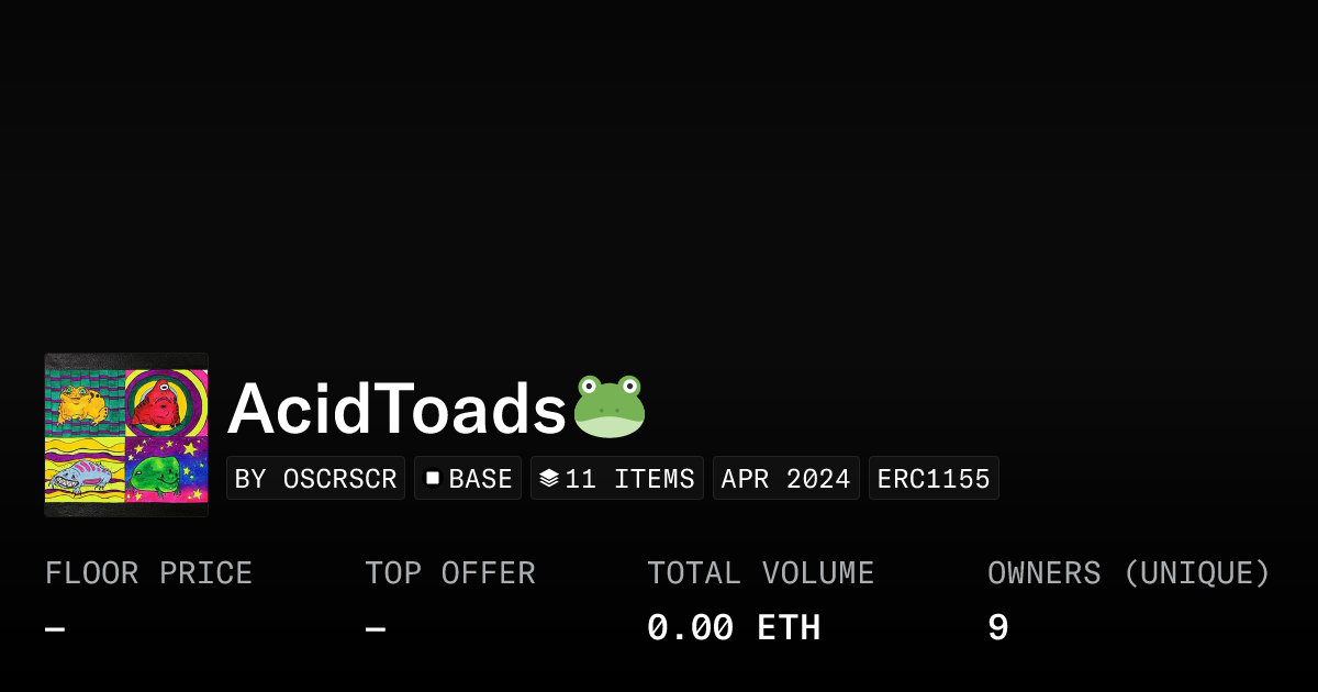 AcidToads🐸 - Collection | OpenSea