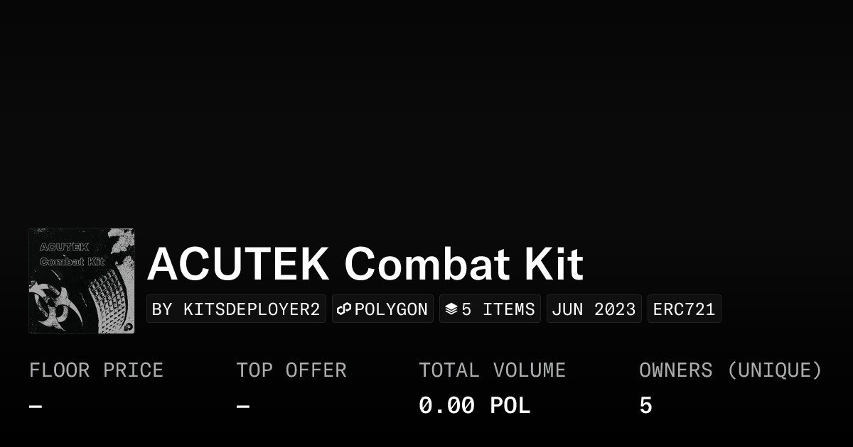 ACUTEK Combat Kit - Collection | OpenSea