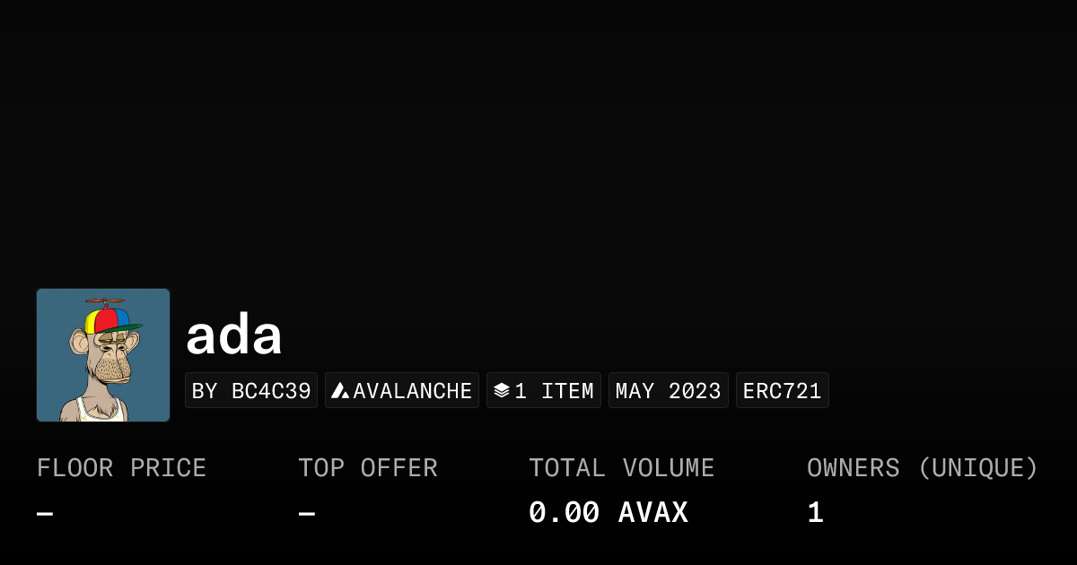 ada - Collection | OpenSea