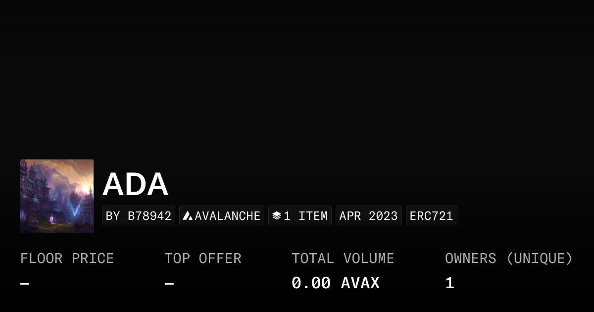 ADA - Collection | OpenSea