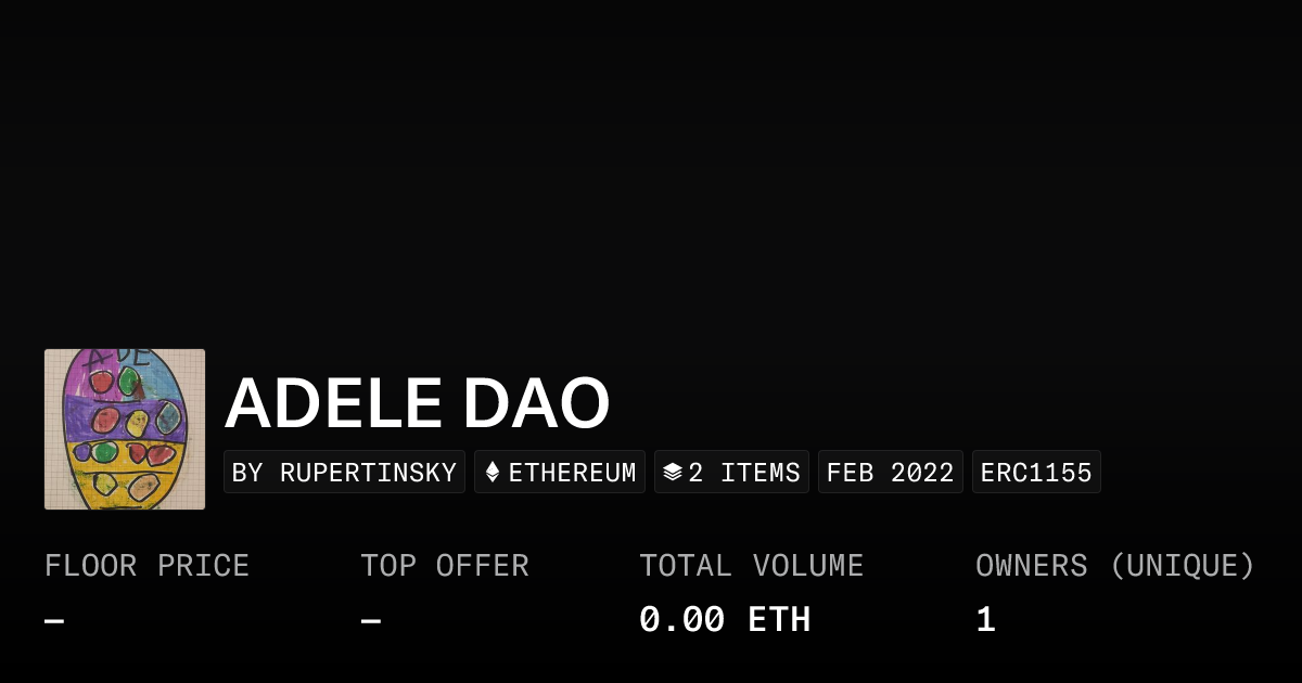 ADELE DAO - Collection | OpenSea