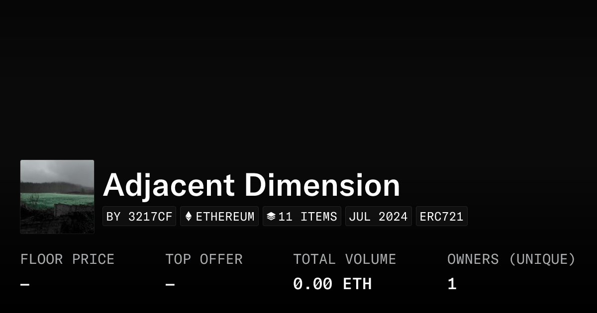 Adjacent Dimension - Collection | OpenSea