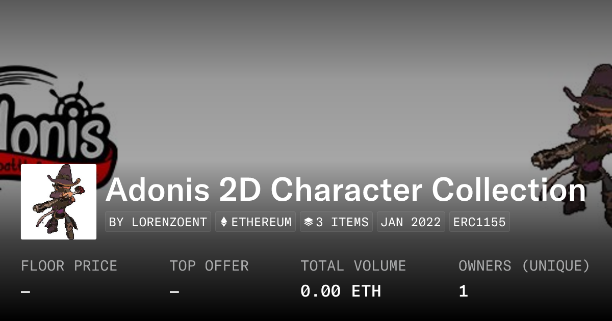 Adonis 2D Character Collection - Collection | OpenSea
