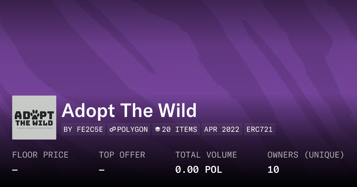 Adopt The Wild - Collection | OpenSea