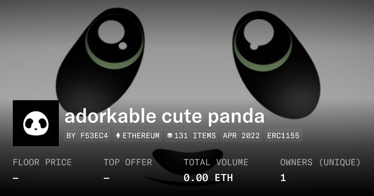adorkable cute panda - Collection | OpenSea