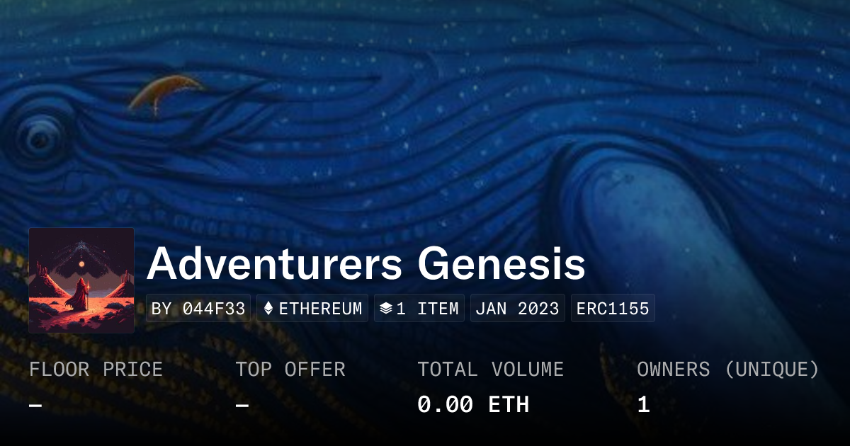 Adventurers Genesis - Collection | OpenSea