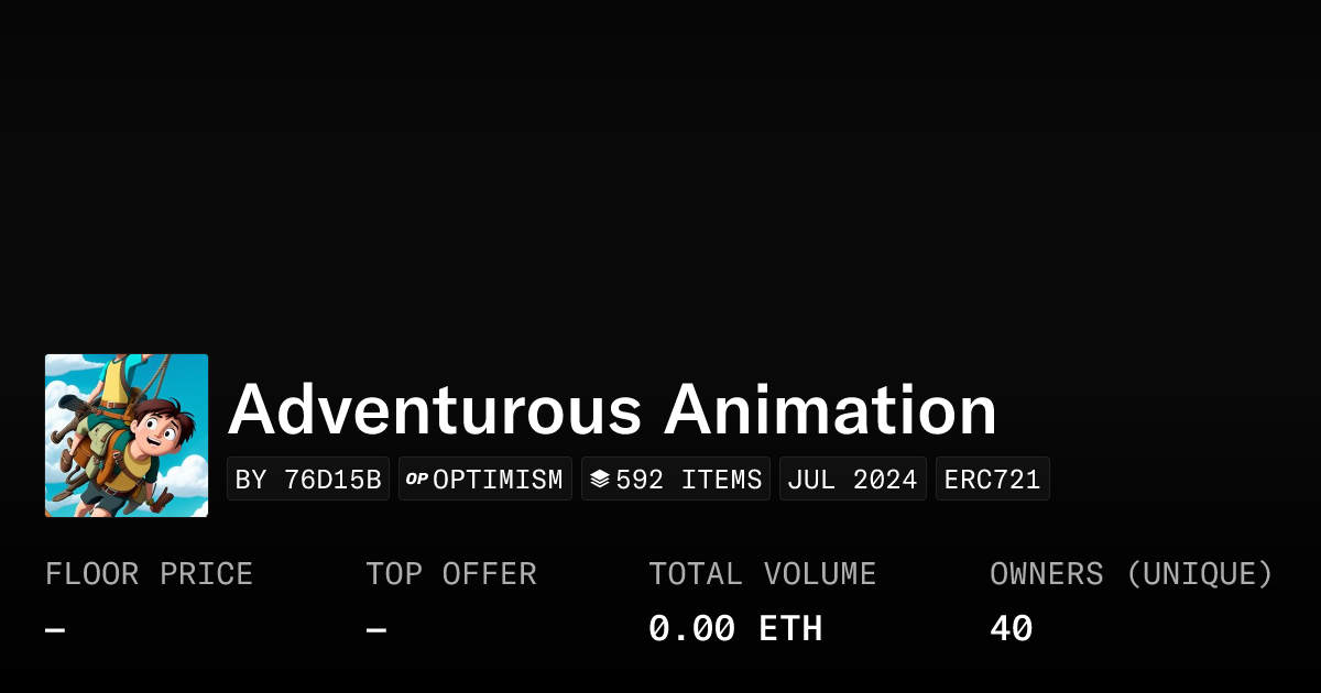 Adventurous Animation - Collection | OpenSea