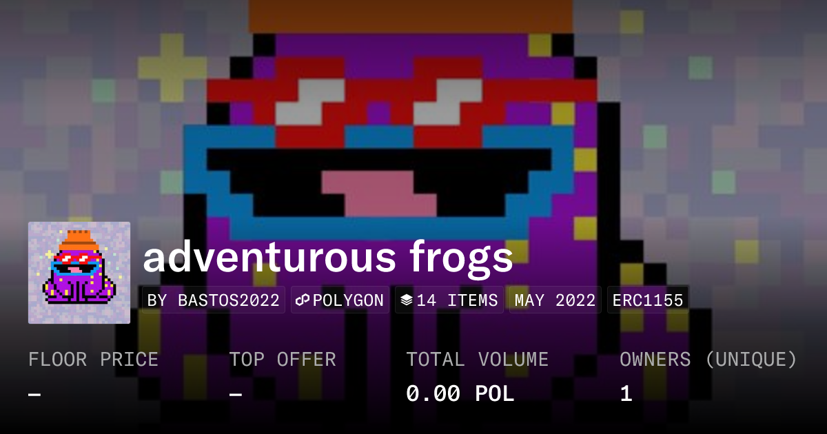 adventurous frogs - Collection | OpenSea