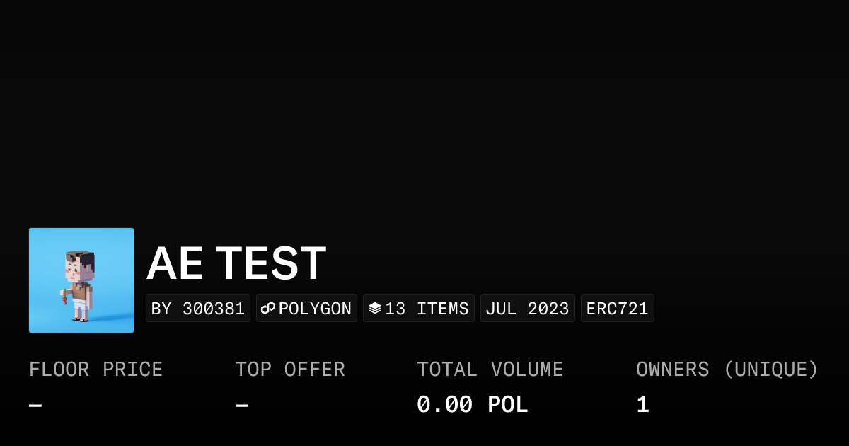 AE TEST - Collection | OpenSea