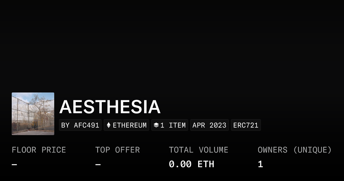 AESTHESIA - Collection | OpenSea