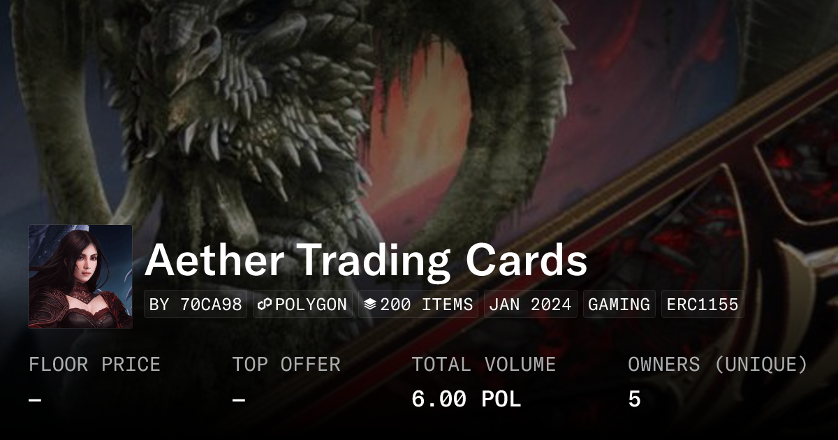 Aether Trading Cards - Collection | OpenSea