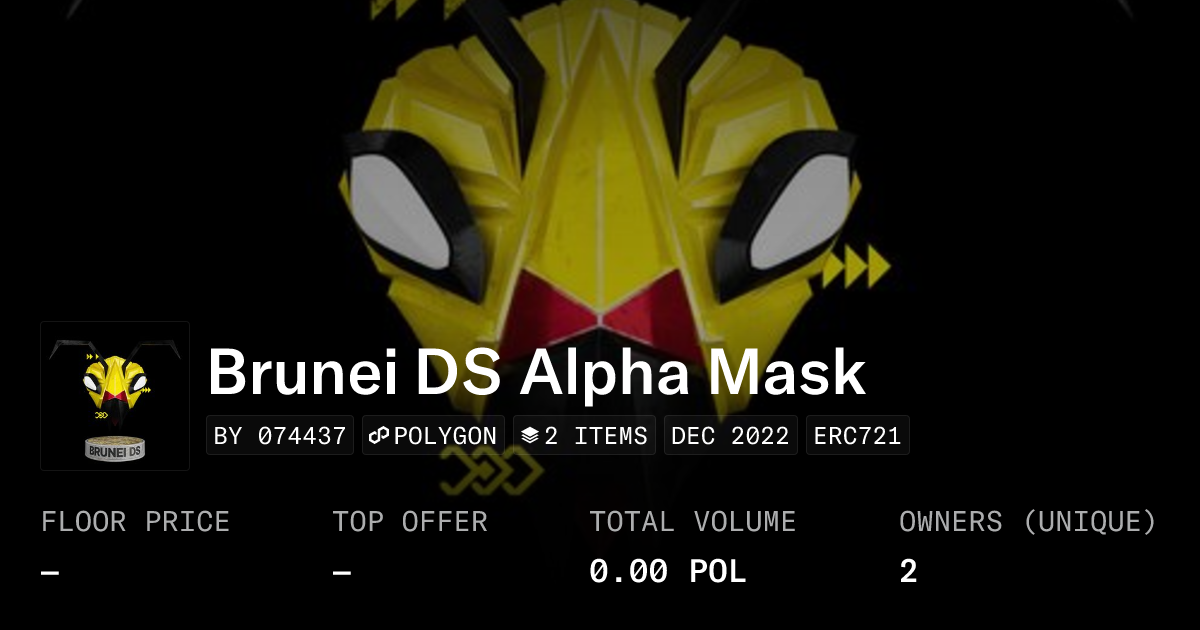 Brunei DS Alpha Mask - Collection | OpenSea