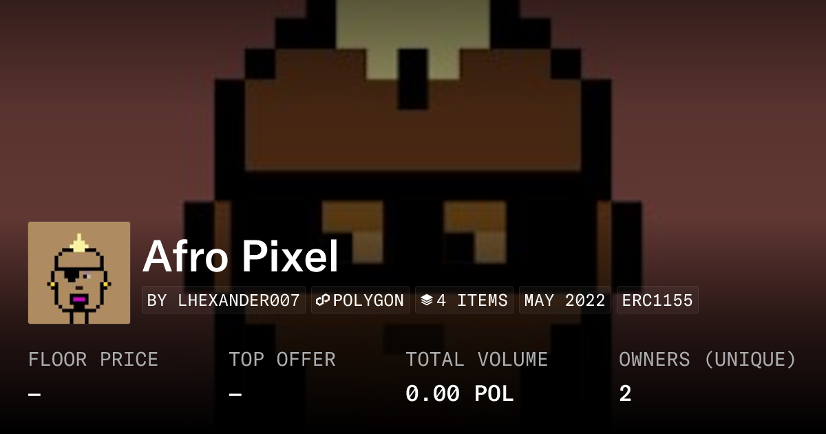 Afro Pixel - Collection | OpenSea