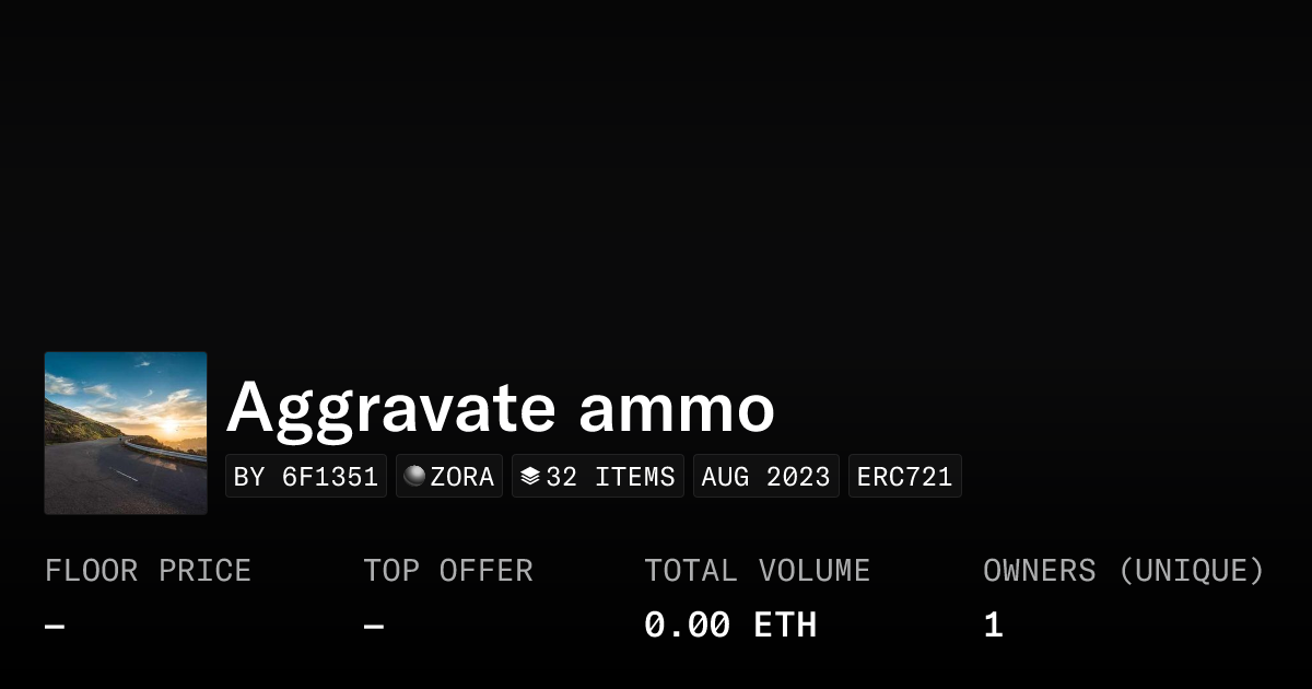 Aggravate ammo - Collection | OpenSea