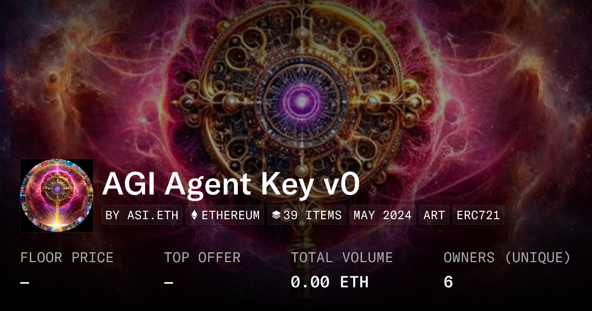 AGI Agent Key v0 - Collection | OpenSea