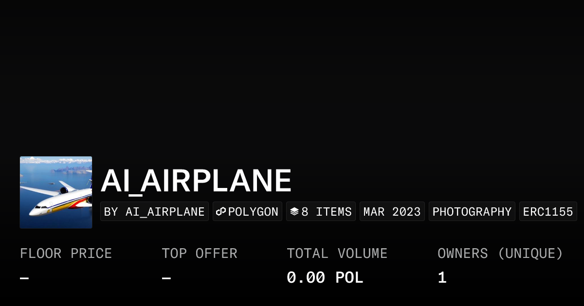 AI_AIRPLANE - Collection | OpenSea
