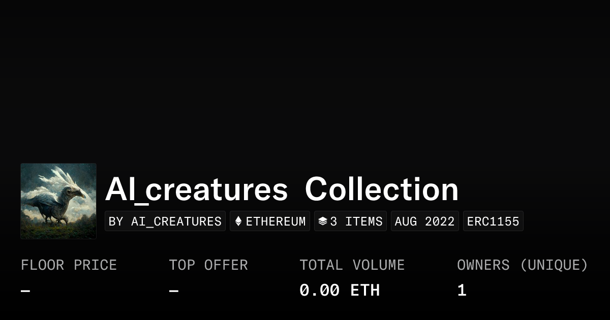 AI_creatures Collection - Collection | OpenSea