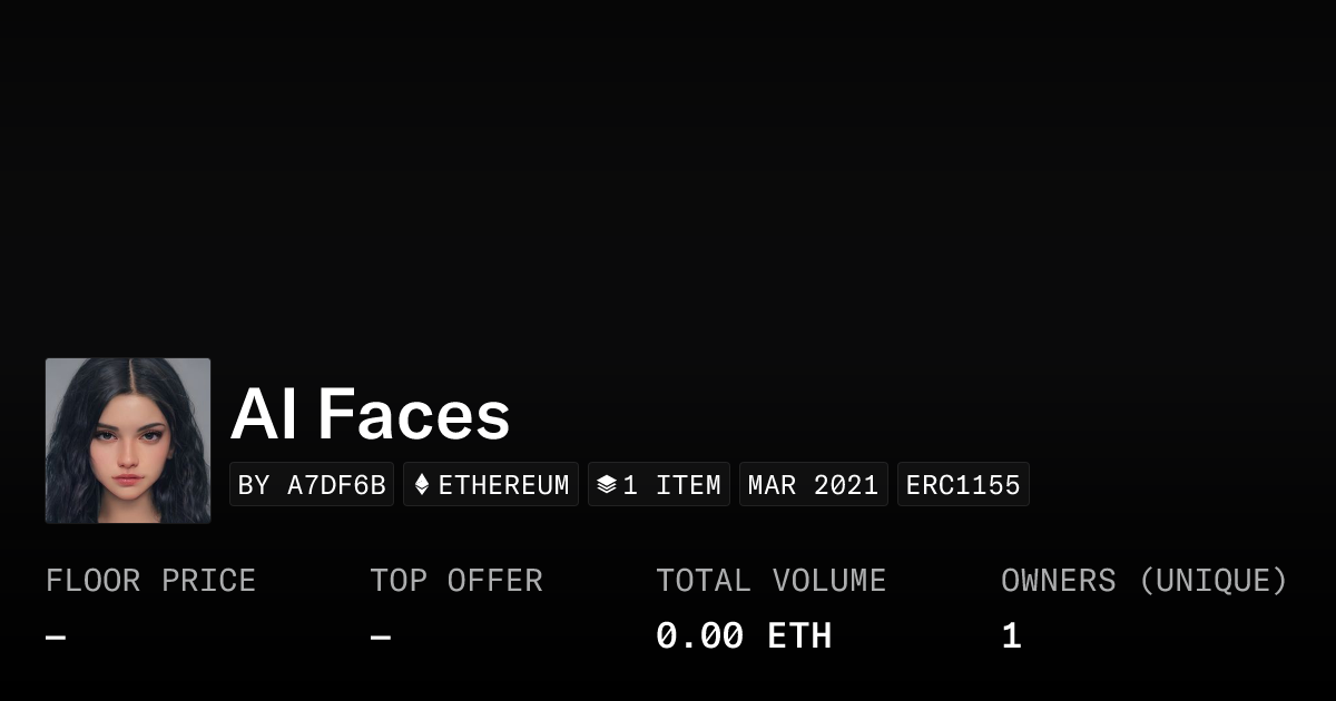 AI Faces - Collection | OpenSea