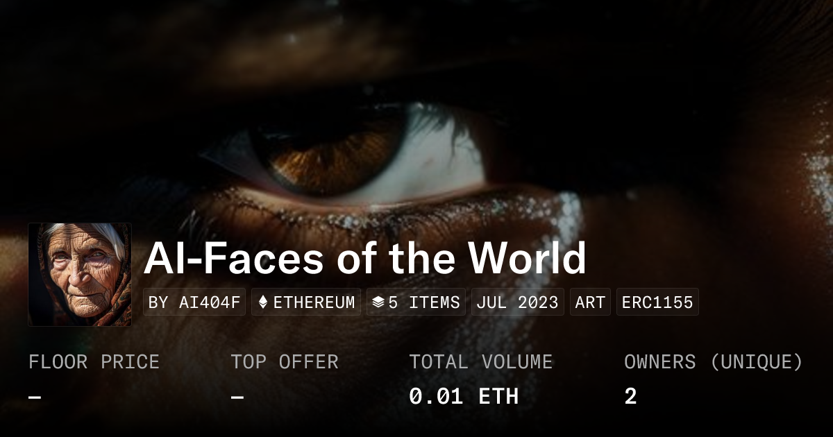 AI-Faces of the World - Collection | OpenSea