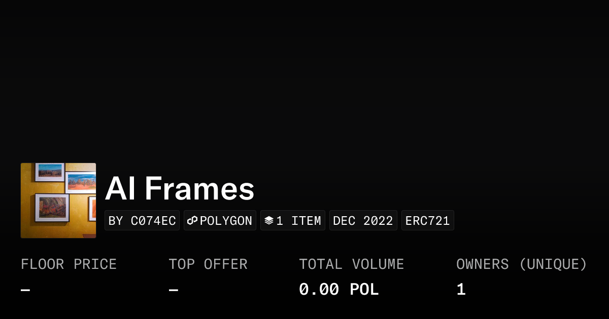 AI Frames - Collection | OpenSea