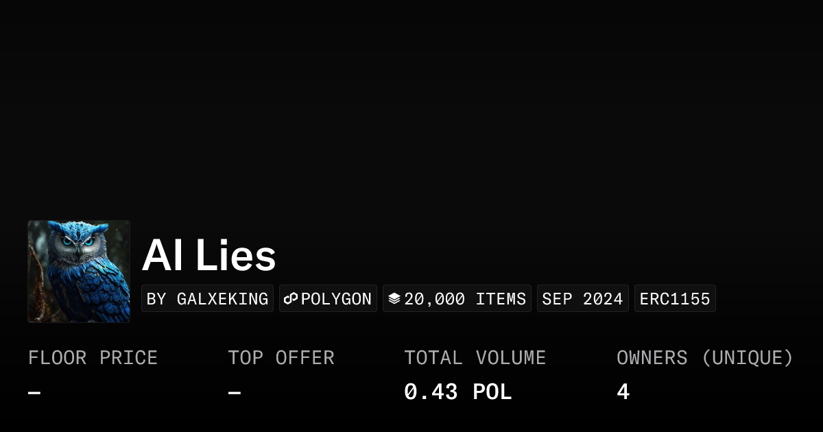 AI Lies - Collection | OpenSea