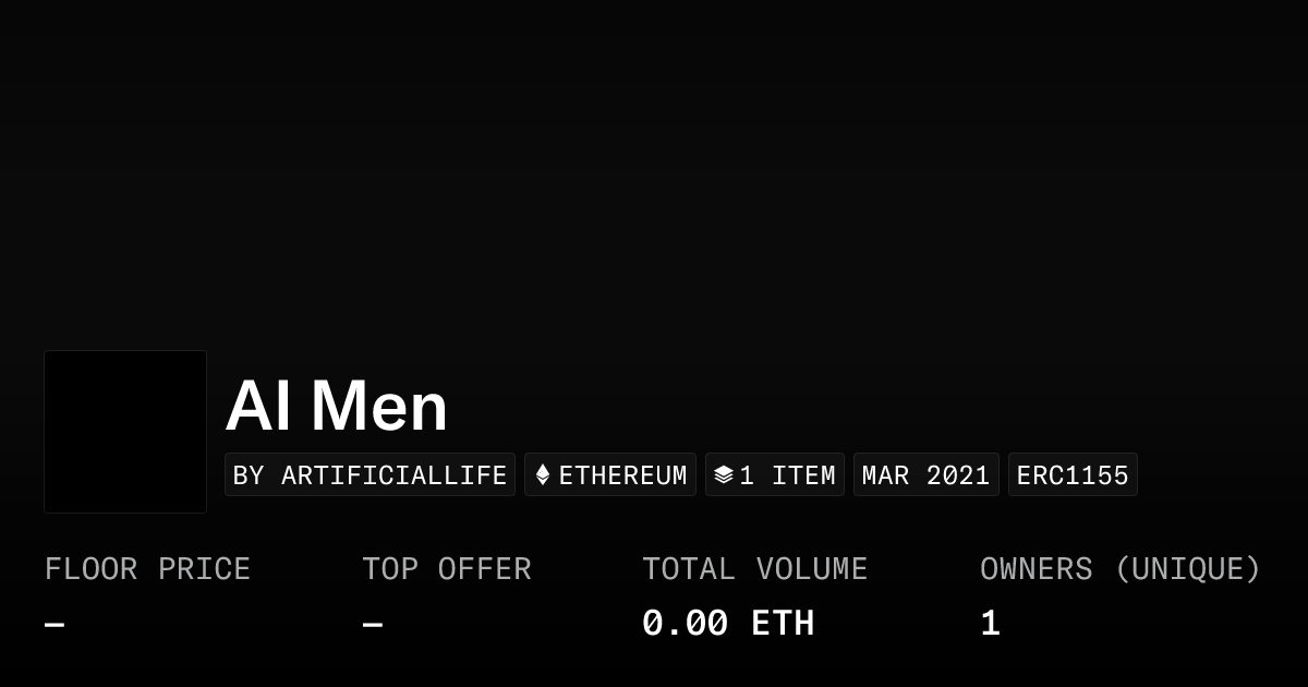 AI Men - Collection | OpenSea