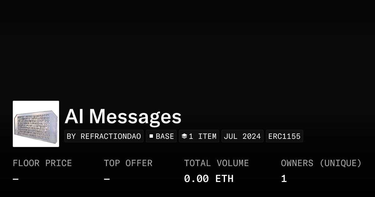 AI Messages - Collection | OpenSea