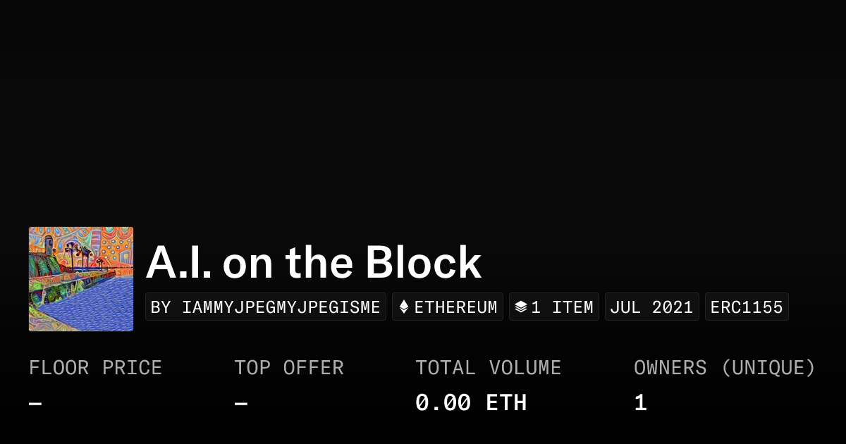 A.I. on the Block - Collection | OpenSea