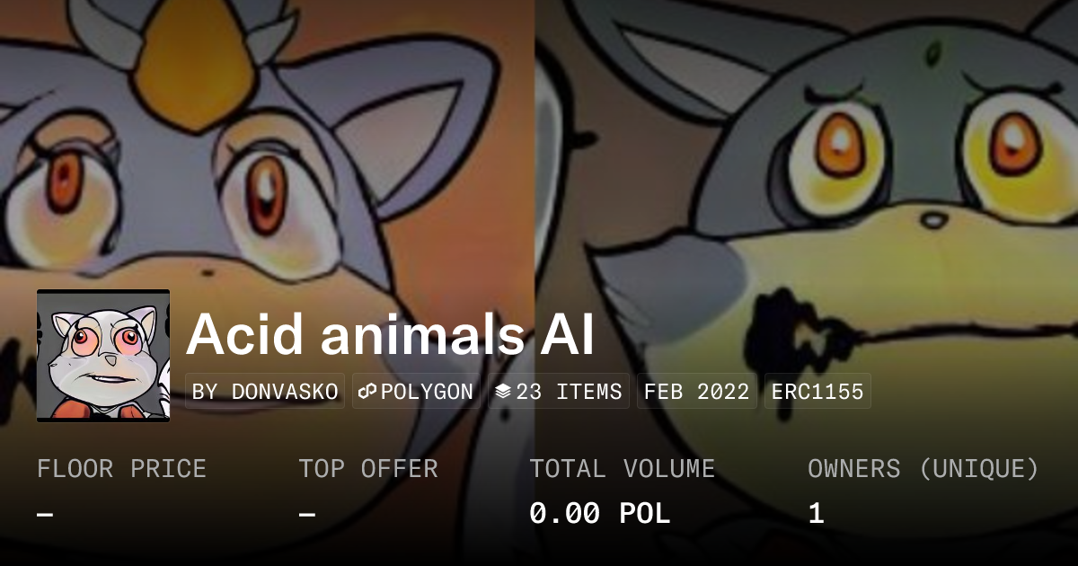 Acid animals AI - Collection | OpenSea