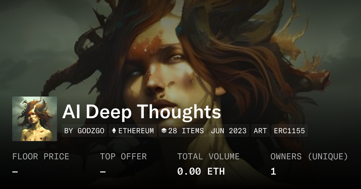 AI Deep Thoughts - Collection | OpenSea