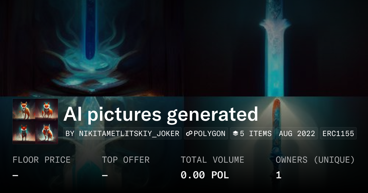 AI pictures generated - Collection | OpenSea