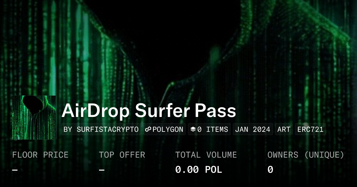 AirDrop Surfer Pass - Collection | OpenSea