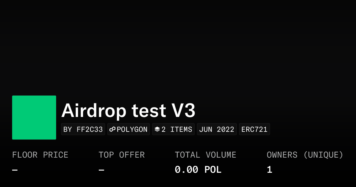 Airdrop test V3 - Collection | OpenSea