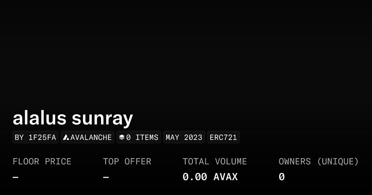 alalus sunray - Collection | OpenSea