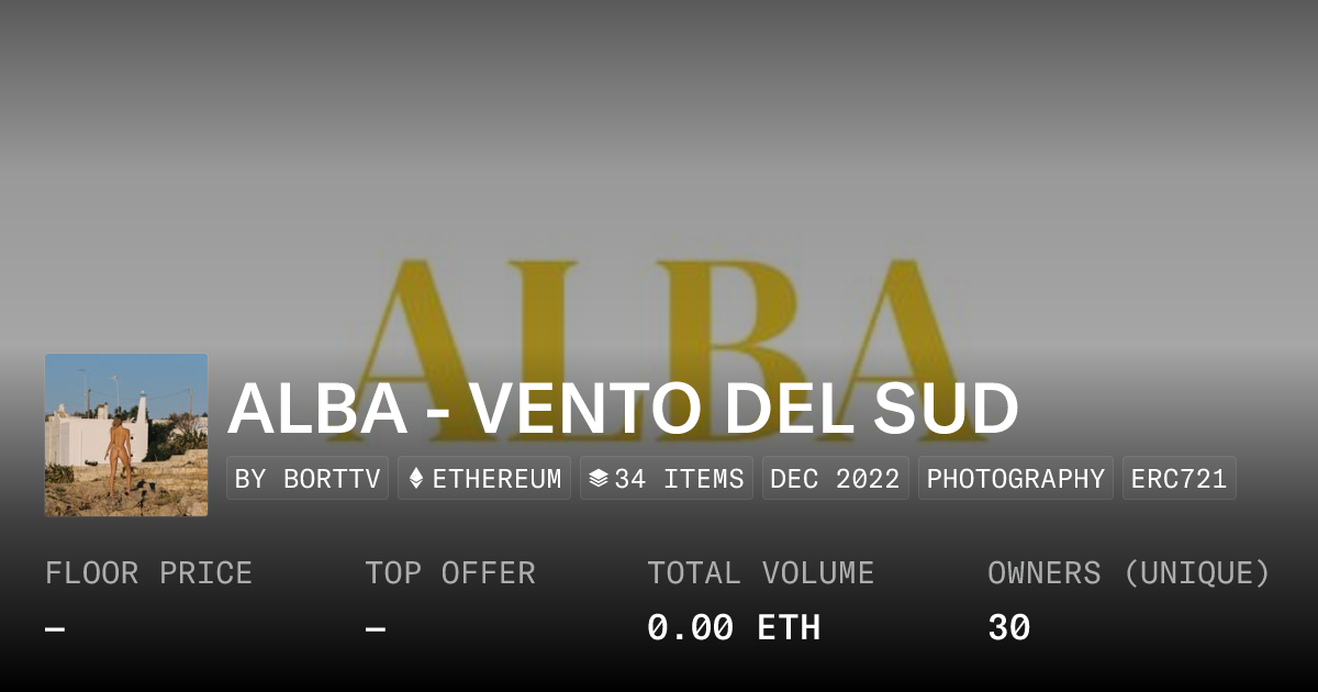 ALBA - VENTO DEL SUD - Collection | OpenSea