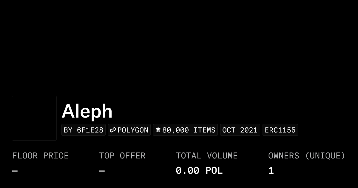 Aleph - Collection | OpenSea