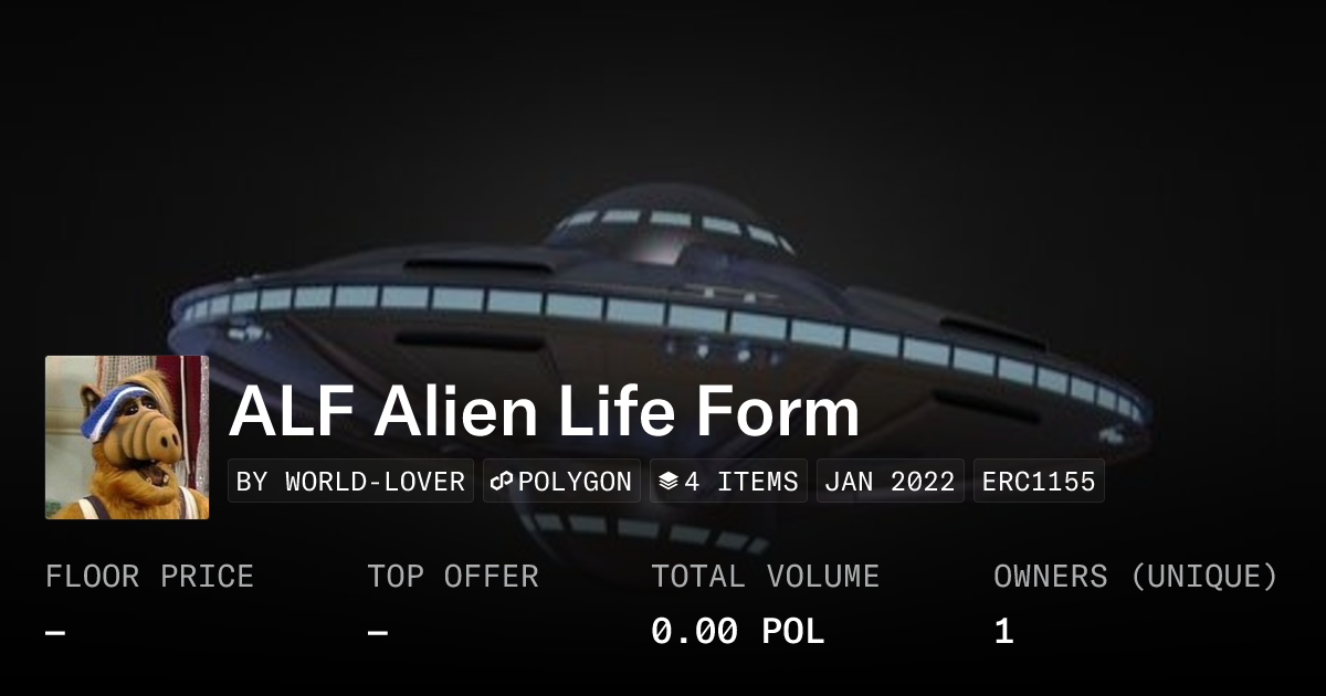ALF Alien Life Form - Collection | OpenSea