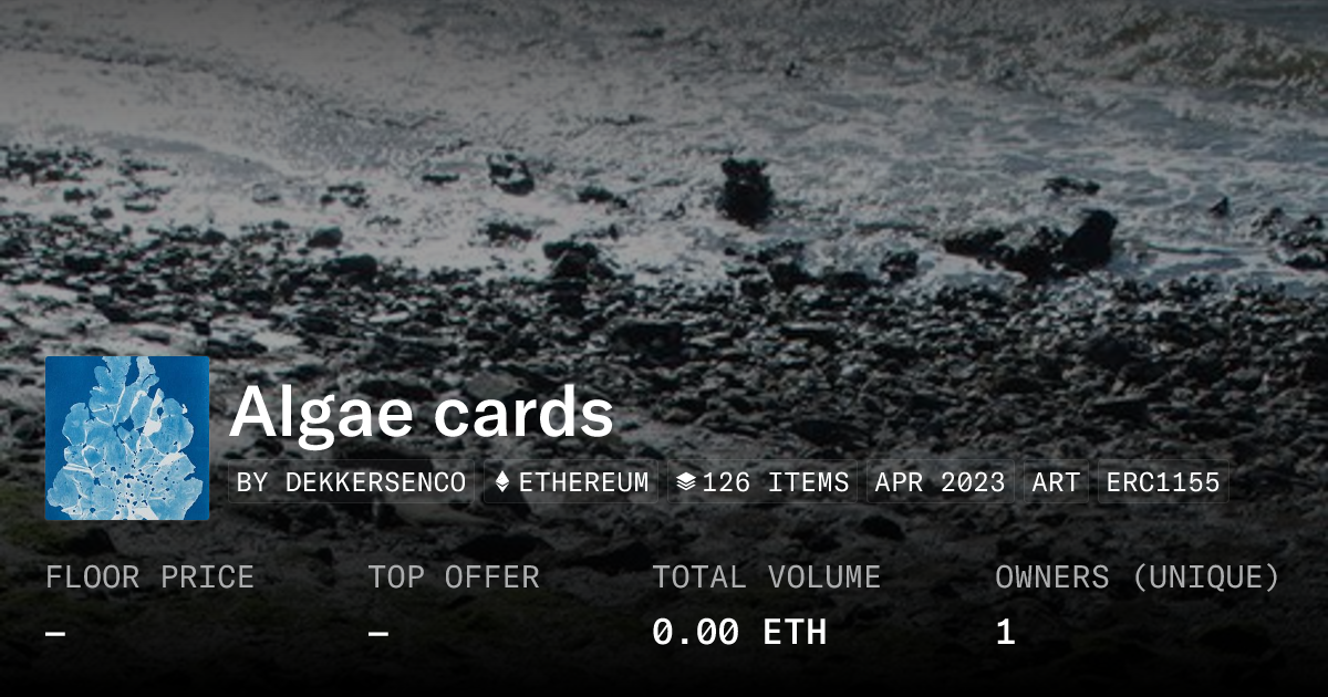 Algae cards - Collection | OpenSea