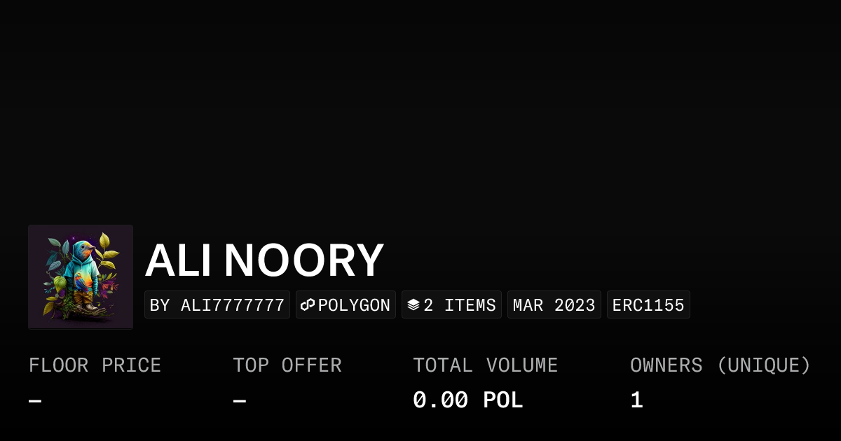 ALI NOORY - Collection | OpenSea